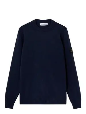 Stone Island Virgin Wool Blend Sweater - Blue