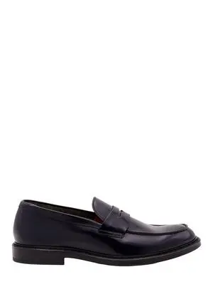 DOUCAL'S Penny Leather Loafers - Black