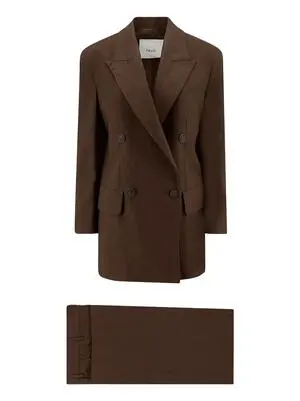 HEVO Rocchetta Linen And Viscose Suit - Brown