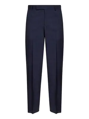 Fendi Virgin Wool Trousers - Blue