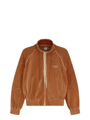 Chloé Chenille Zip-up Sweatshirt - Orange