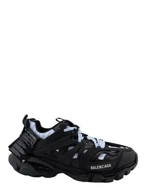 Balenciaga Track Shirt Polyurethane Sneakers With Side Logo - Black