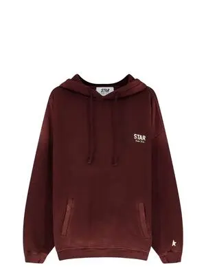 GOLDEN GOOSE Oversized Cotton Sweatshirt - Red