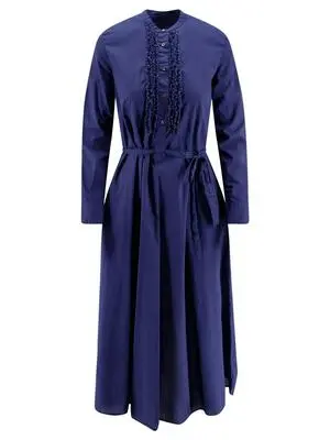 Aspesi Handcrafted Fabric Dress - Blue
