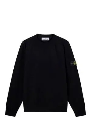 Stone Island Virgin Wool Blend Sweater - Black