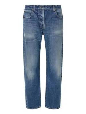 THE ROW Riaco Cropped Mid-rise Straight-leg Jeans - Blue