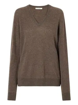 THE ROW Phora Cashmere Sweater - Brown
