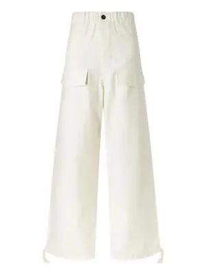 JW Anderson Cotton-blend Gabardine Track Pants - Neutrals