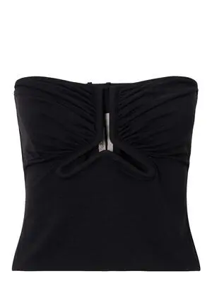 Rick Owens Alannah Strapless Cut-out Stretch-jersey Top - Black