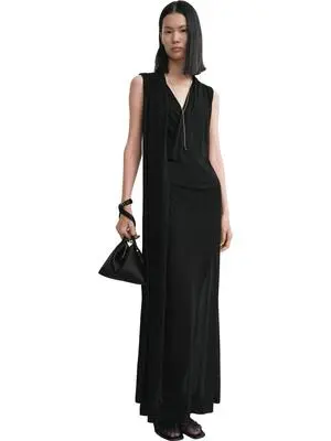 TOTEME Overlapped Scarf Dress - Black