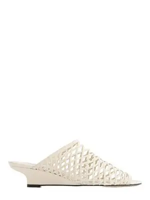 TOTEME Summer Woven Mules - Macadamia