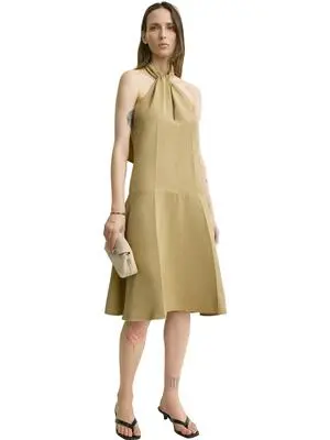 TOTEME Twist Halter Dress - Cumin