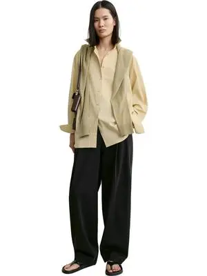 TOTEME Classic Tumbled Cotton Shirt - Peanut