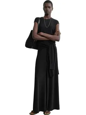 TOTEME Flared Jersey Skirt - Black