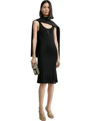 TOTEME Fluted Hem Dress - Black