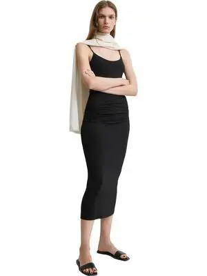 TOTEME Draped Slip Dress - Black