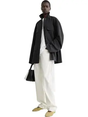 TOTEME Toteme Oversized Drawstring Utility Jacket Black