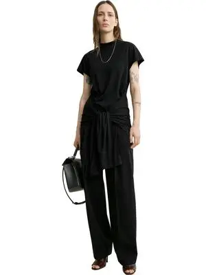 TOTEME Tie-waist Jersey Top - Black