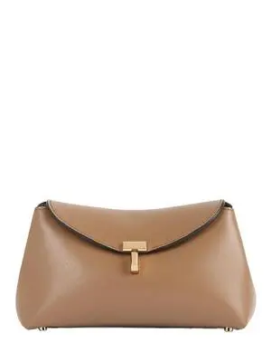 TOTEME Mini T-lock Leather Clutch Camel Camel