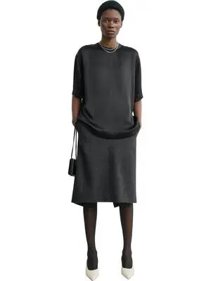 TOTEME Satin Tee - Black