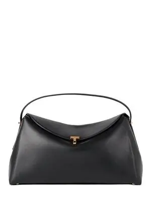 TOTEME T-lock Leather Top Handle - Black