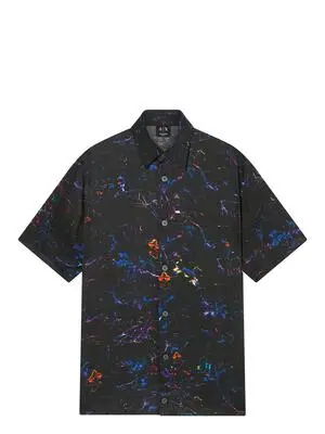 Armani Exchange Viscose Twill Shirt Black
