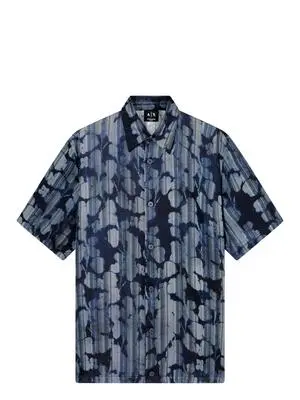 Armani Exchange Viscose Twill Shirt - Blue