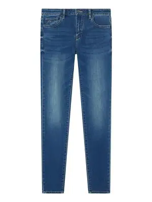 Armani Exchange Super Skinny Jeans In Stretch Cotton With Fading Essential - Blue