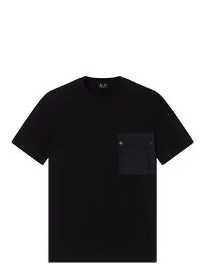 Armani Exchange Regular Fit T-shirt With Patch Pocket - Black