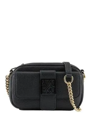Armani Exchange Textured Camera Case Messenger Bag - Black