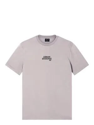 Armani Exchange Slim Fit Jersey T-shirt With Logo - Beige