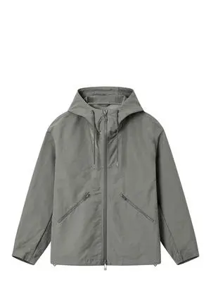 Armani Exchange Technical Fabric Hooded Windbreaker - Grey