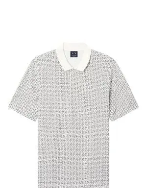 Armani Exchange Regular Fit Polo Shirt In Stretch Cotton Piqu - Beige
