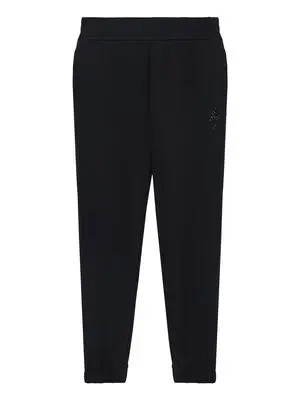 Armani Exchange Stretch Scuba Jogger Pants With Logo - Black