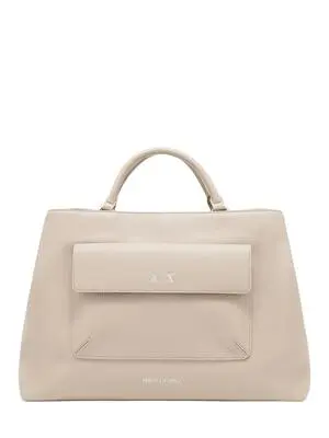 Armani Exchange Handbag With Shoulder Strap With Logo - Beige
