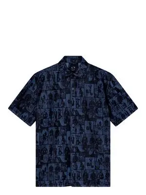 Armani Exchange 9 Oz Delicate Wash Denim Shirt - Blue