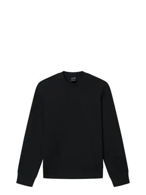 Armani Exchange Stretch Bonded Cotton Sweatshirt - Black
