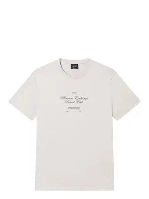 Armani Exchange Regular-fit Cotton Jersey T-shirt - Beige