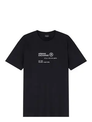 Armani Exchange Classic Cotton Jersey Regular Fit T-shirt - Black