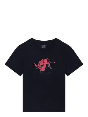 Armani Exchange Regular Fit T-shirt In Cotton Jersey - Black