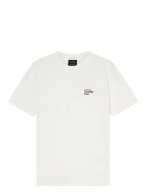Armani Exchange Regular Fit T-shirt In Classic Cotton Jersey - White