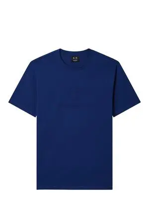 Armani Exchange Regular Fit T-shirt In Basic Cotton Jersey - Blue
