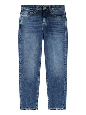 Armani Exchange Boyfriend Jeans In Dark Denim - Blue