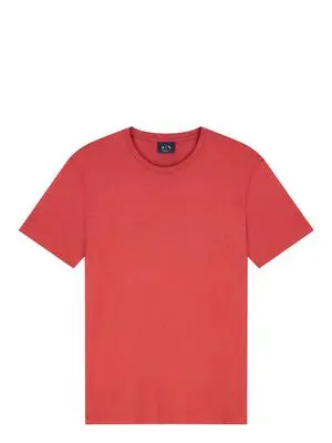 Armani Exchange Slim Fit T-shirt In Pima Cotton Jersey Red