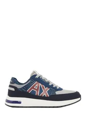 Armani Exchange Sneakers In Ripstop And Micro Suede - Blue
