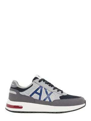 Armani Exchange Armani Exchange Sneakers In Ripstop And Micro Suede Grey