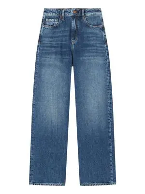 Armani Exchange Relaxed Fit Dark Denim Jeans - Blue