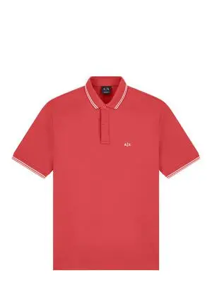 Armani Exchange Regular Fit Polo Shirt In Stretch Cotton Piquet - Red
