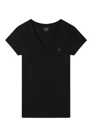 Armani Exchange Slim Fit T-shirt In Cotton Jersey - Black