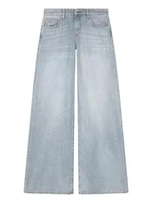 Armani Exchange Loose Fit Denim Gray Used Jeans - Grey